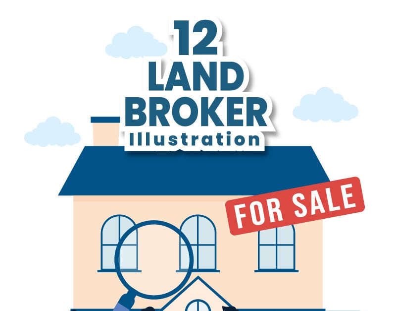 12 Land Broker Illustration #280311 - TemplateMonster