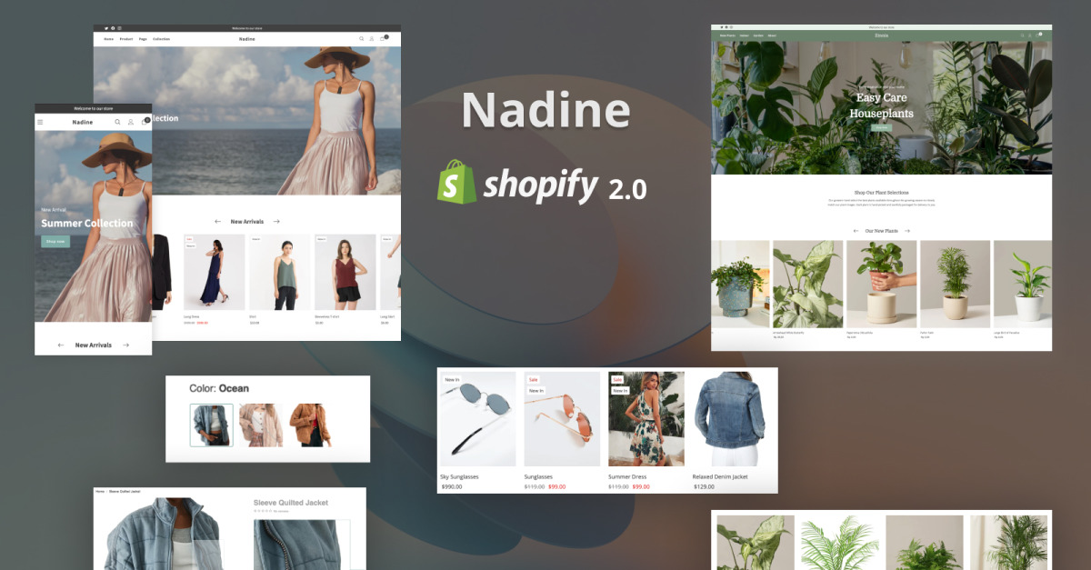 Nadine - Minimalist Clean Shopify Theme - TemplateMonster