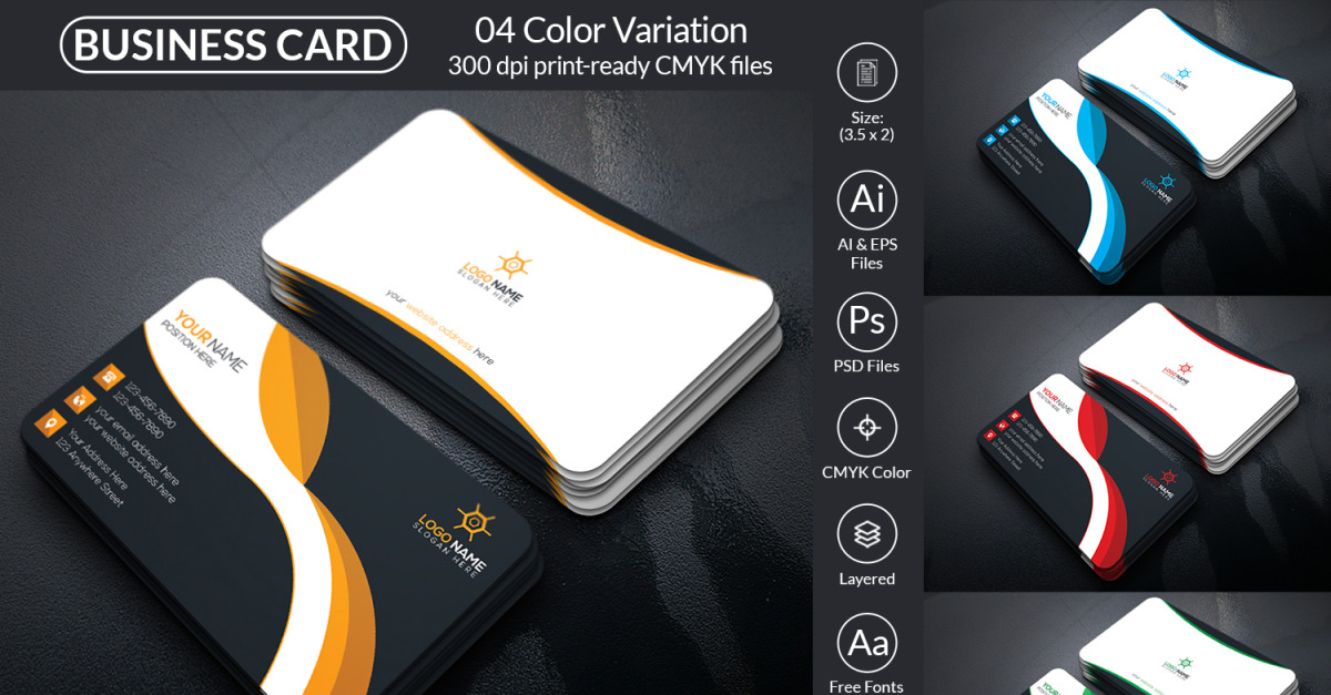 Professional Business Card Design Template V2