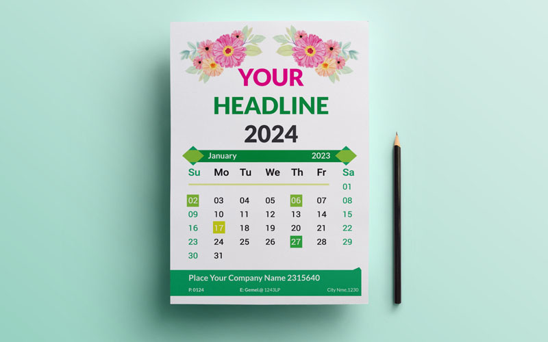 Caleder Colours Flyer template #280449 - TemplateMonster