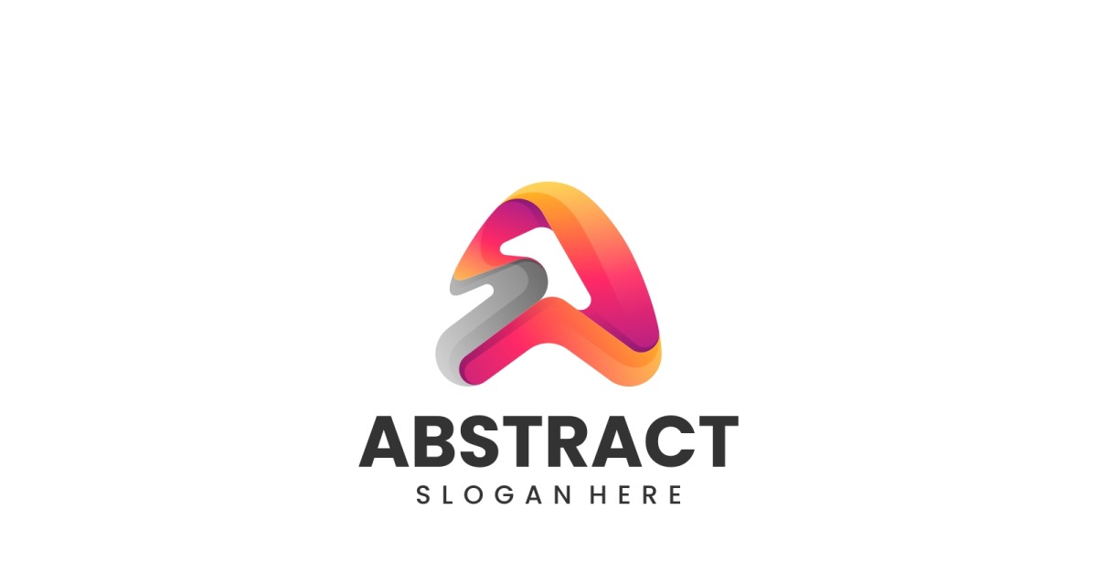 Litera Abstrakcja Gradient Logo Design - TemplateMonster
