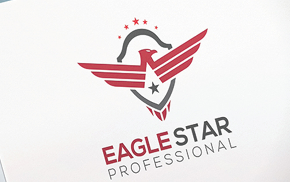 Minimal Eagle Star Logo Template #280548 - TemplateMonster