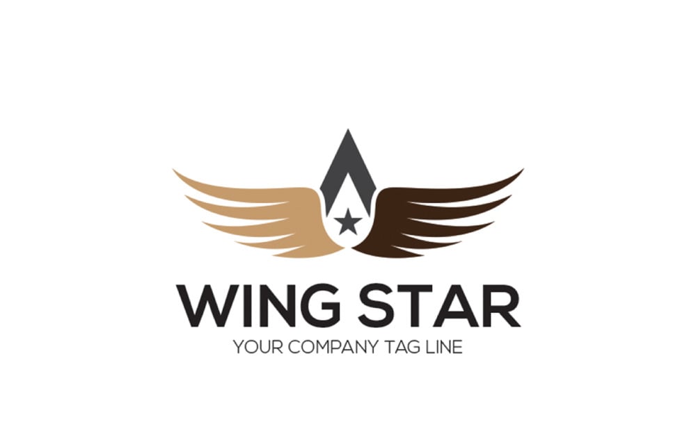 Minimal Wing Star Logo Template #280566 - TemplateMonster