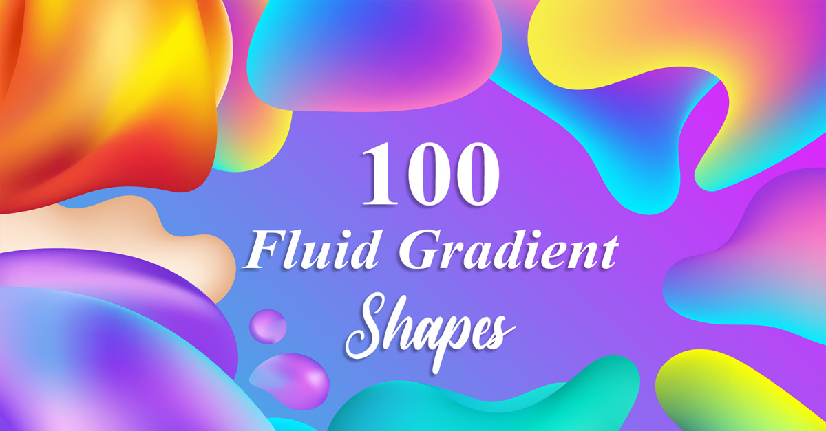 Fluid Gradient Shape, Liquid Gradient Shape, Gradient Shape Illustration
