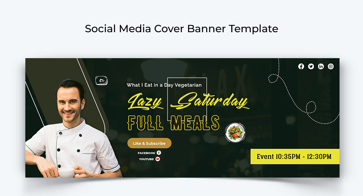 Chef Cooking Facebook Cover Banner Design-06