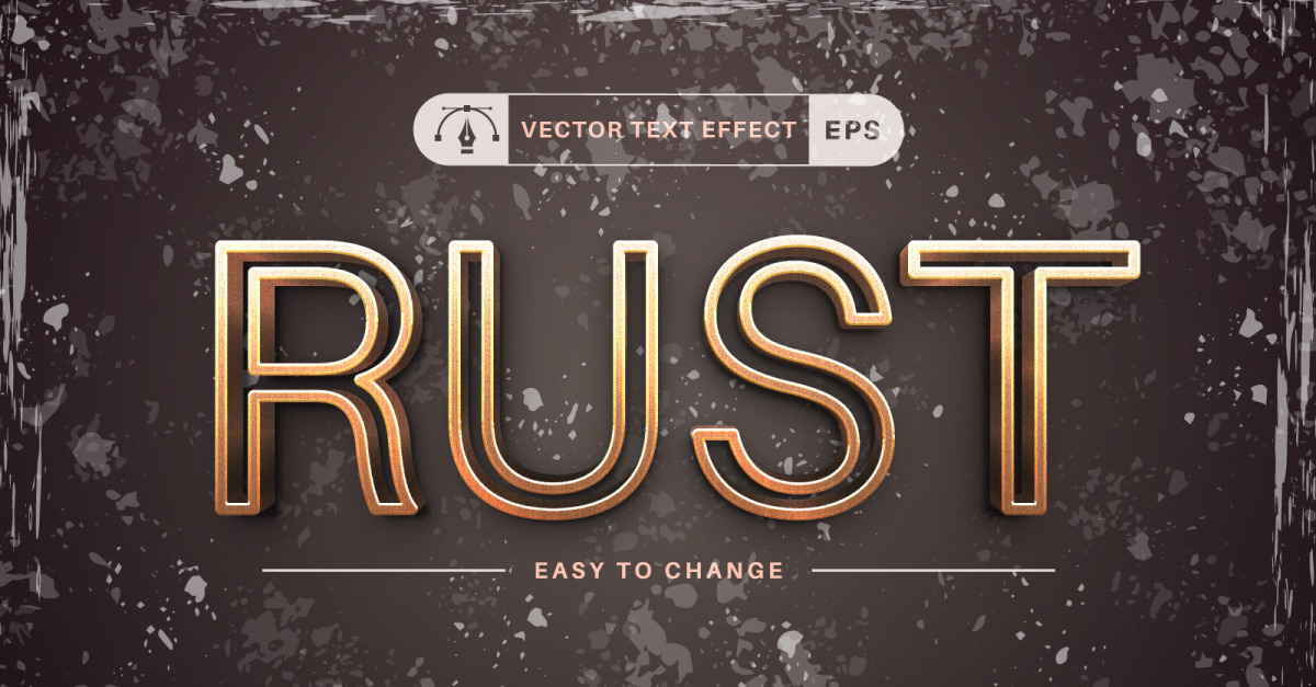 Rust - Editable Text Effect, Font Style - TemplateMonster
