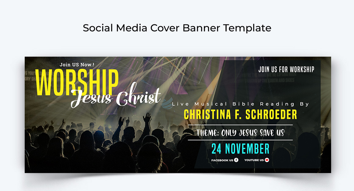Church Speech Facebook Cover Banner Design-22
