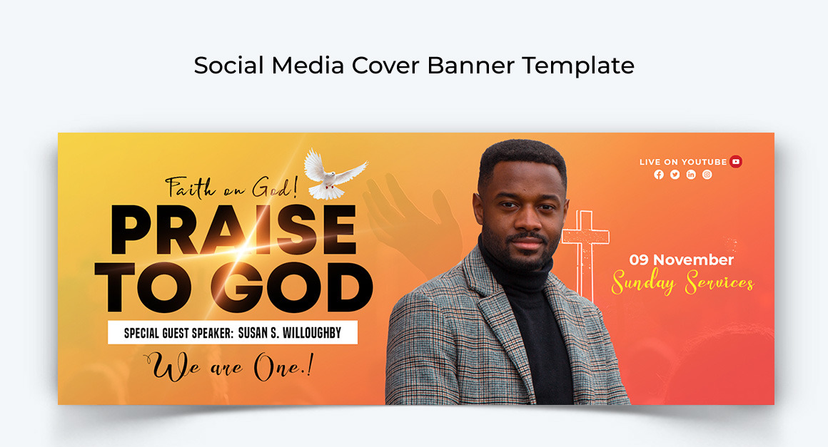 Church Speech Facebook Cover Banner Design-30