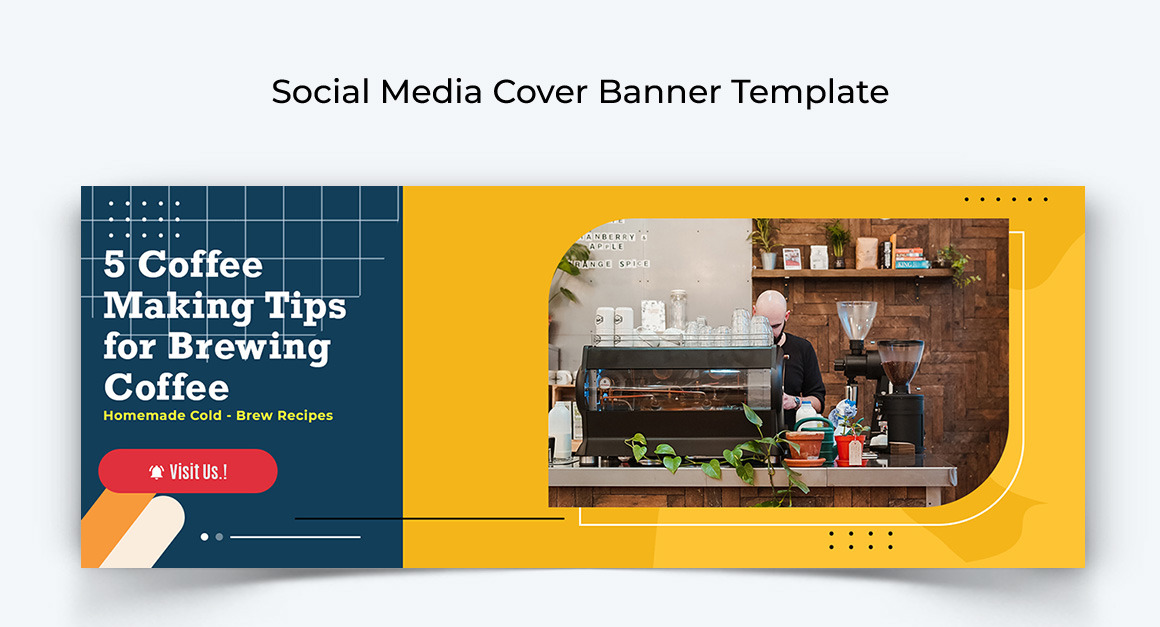 Coffee Making Facebook Cover Banner Design-10