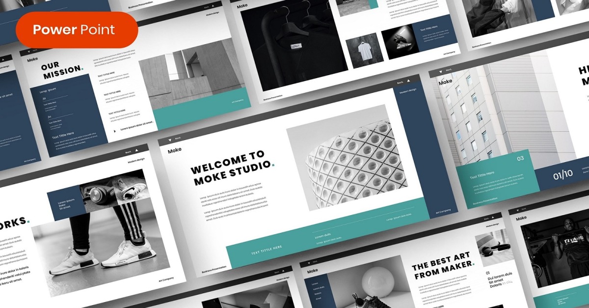 Moke – İşletmeler PowerPoint Şablon #280959 - TemplateMonster