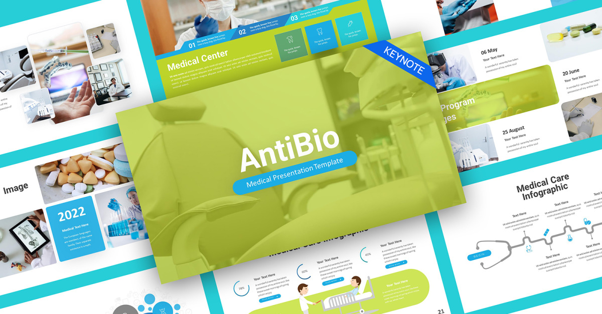 Modèle de présentation médicale moderne AntiBio