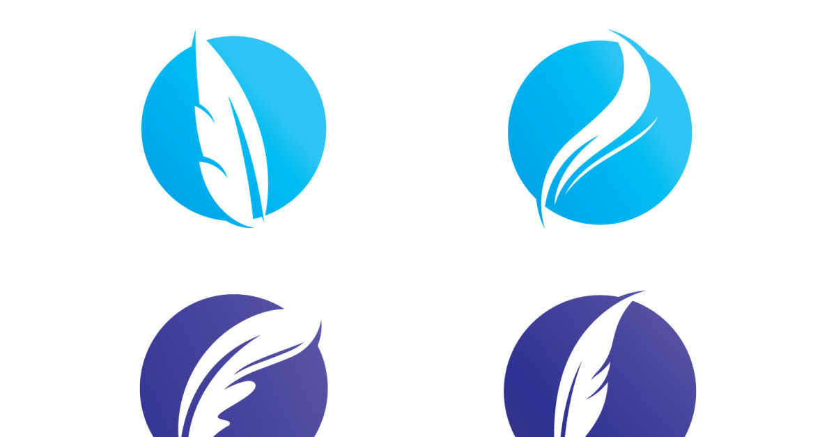 Tüy logo şablonu. Vektör çizim. V9 #281019 - TemplateMonster