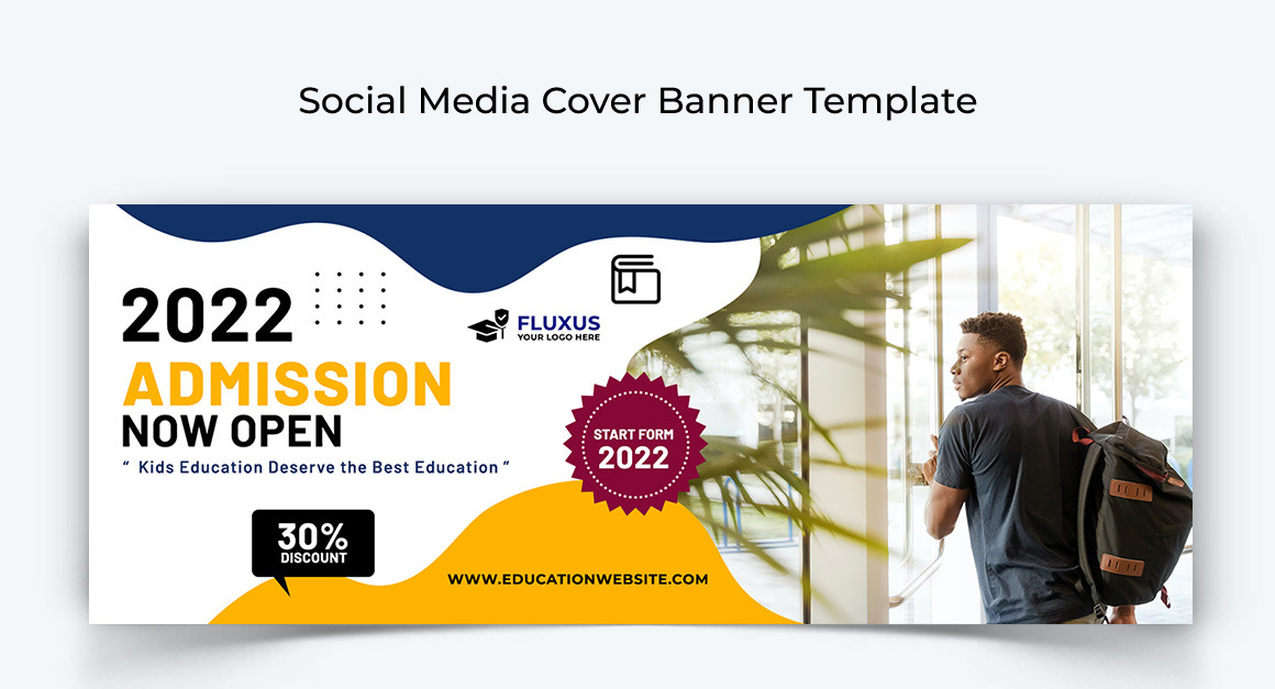 School Admission Facebook Cover Banner Design-13