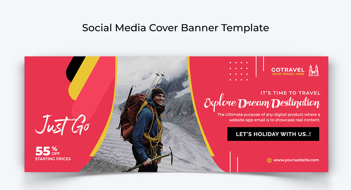 Travel Facebook Cover Banner Design-30 - TemplateMonster