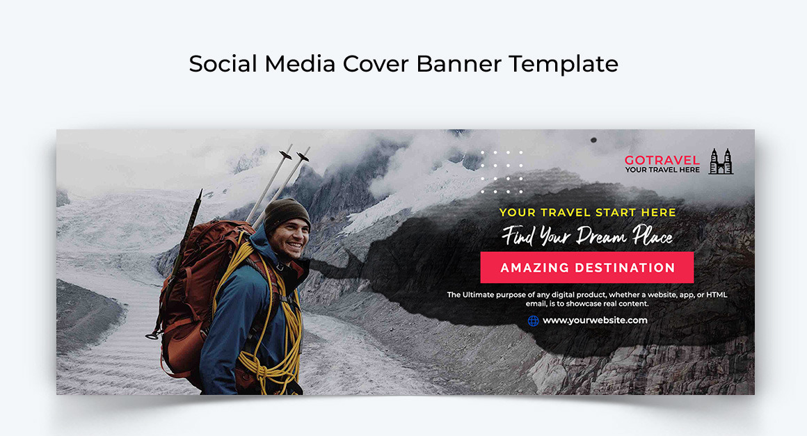 Travel Facebook Cover Banner Design-31 - TemplateMonster
