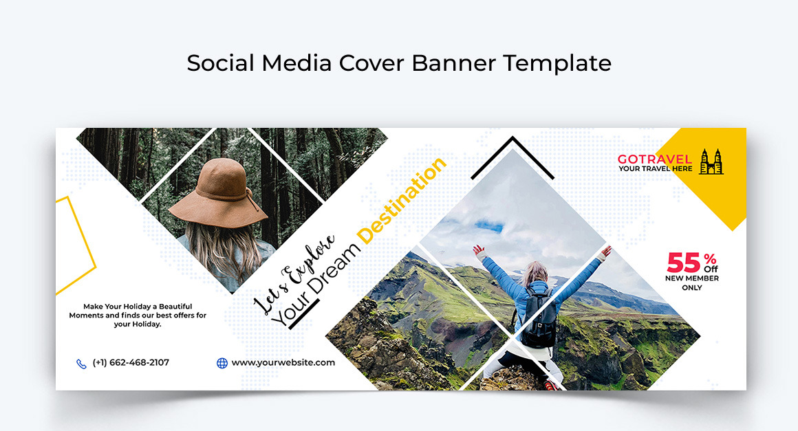 Travel Facebook Cover Banner Design-32 - TemplateMonster