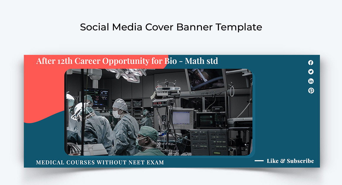 Medical and Hospital Facebook Cover Banner Design-002