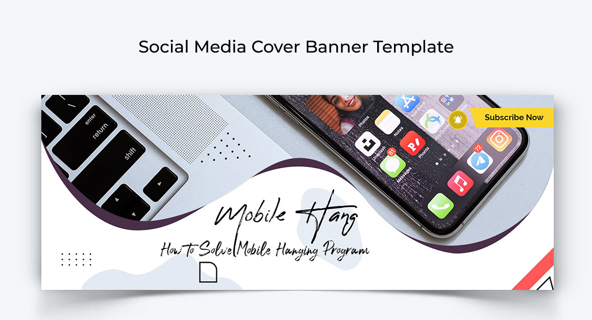 Mobile Tips Facebook Cover Banner Design-018
