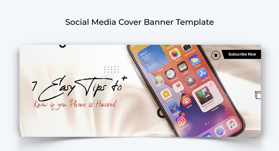 Mobile Tips Facebook Cover Banner Design-019