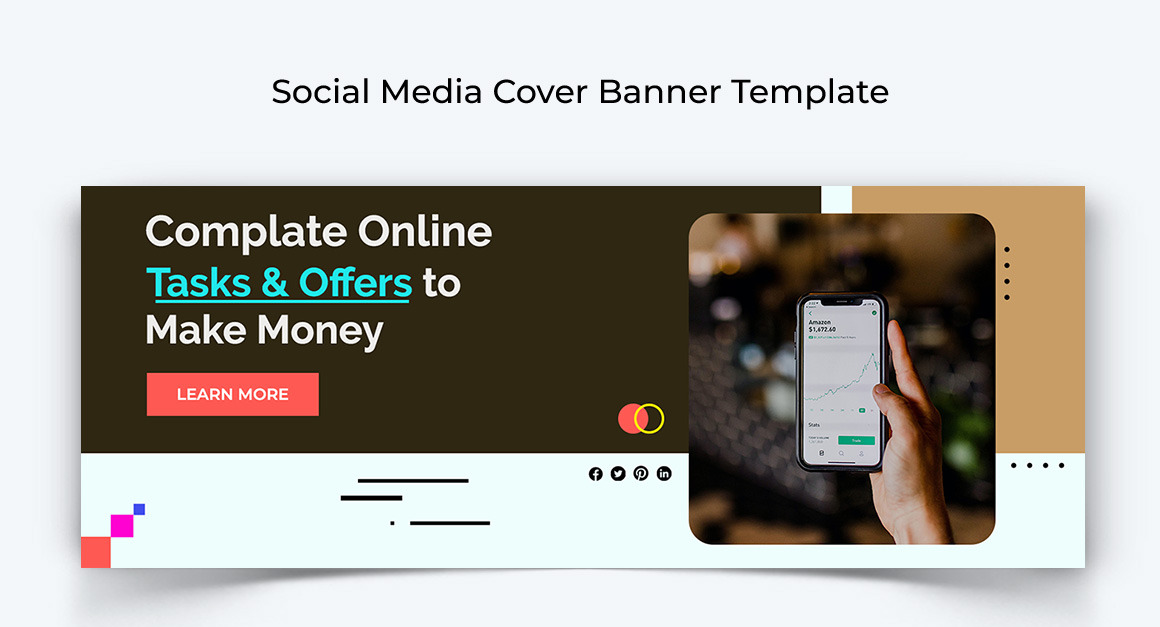 Online Money Earnings Facebook Cover Banner Design-003