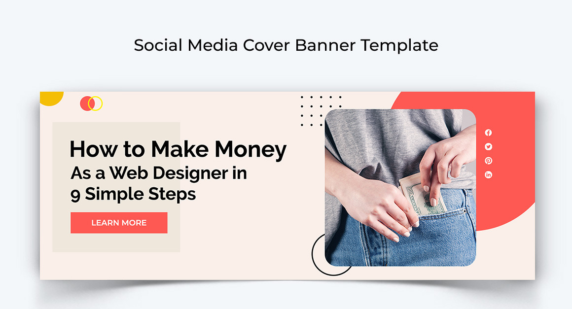 Online Money Earnings Facebook Cover Banner Design-005