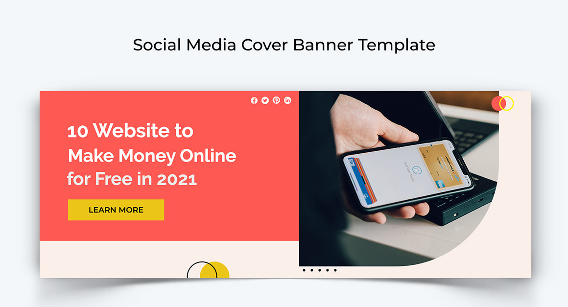 Online Money Earnings Facebook Cover Banner Design-007