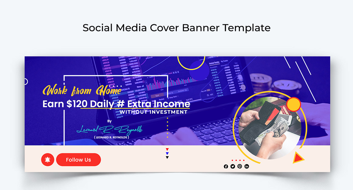 Online Money Earnings Facebook Cover Banner Design-011