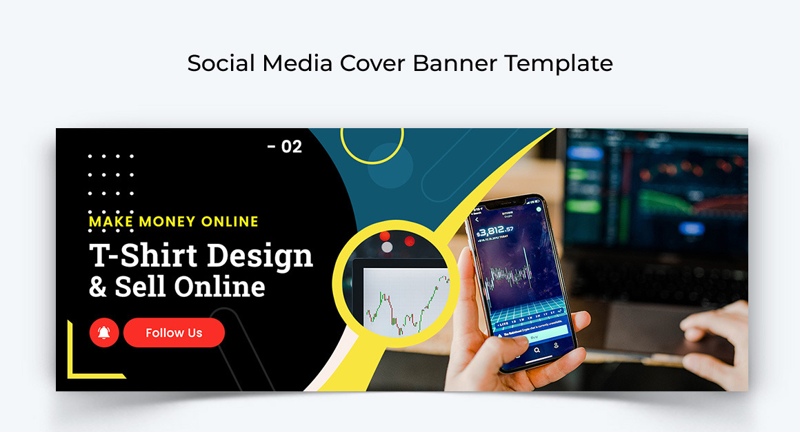 Online Money Earnings Facebook Cover Banner Design-012