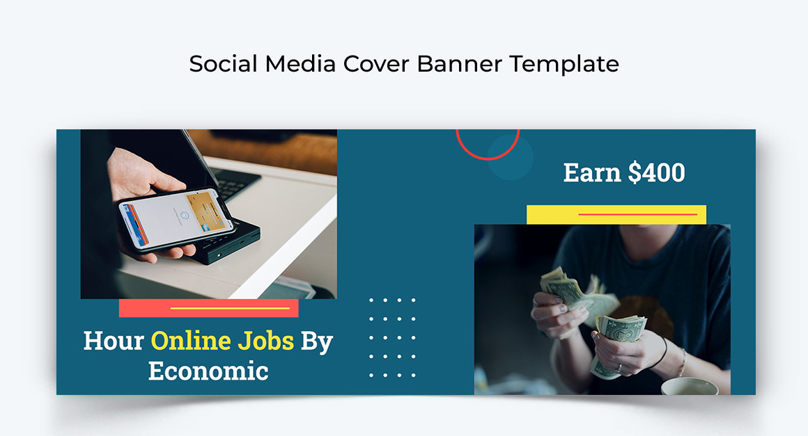 Online Money Earnings Facebook Cover Banner Design-017