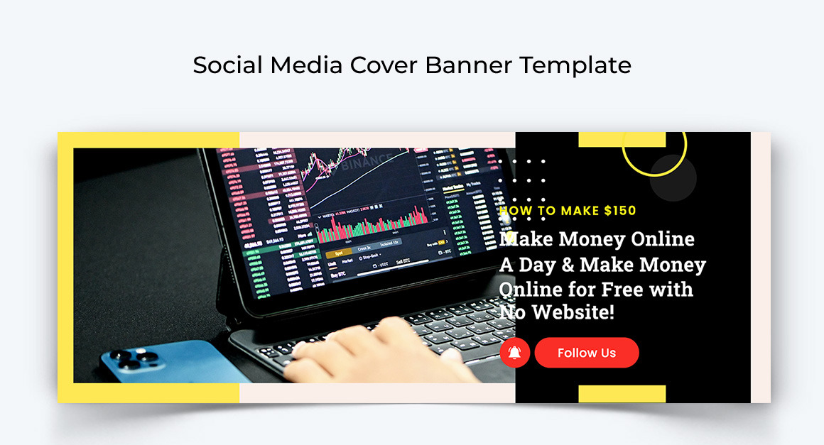 Online Money Earnings Facebook Cover Banner Design-020