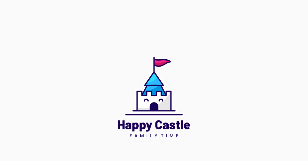 Happy Castle Simple Logo Template #281548 - TemplateMonster