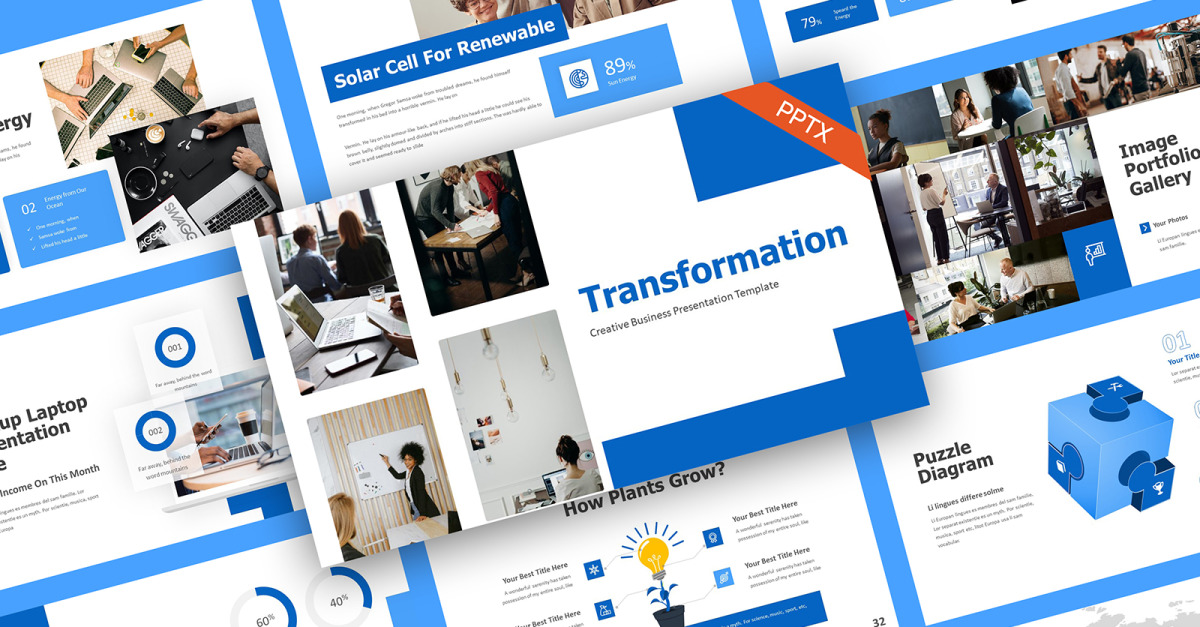 Transformace Creative Business PowerPoint šablony