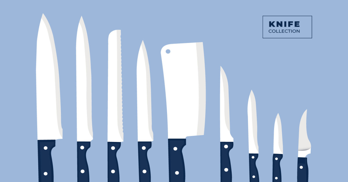 Flat Knives Vector Collection, Poniards - TemplateMonster