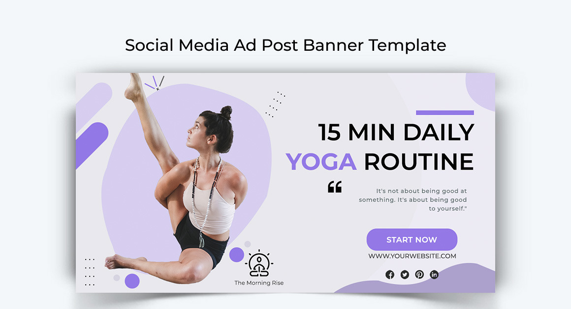 Yoga and Meditation Facebook Ad Banner Design Template-18