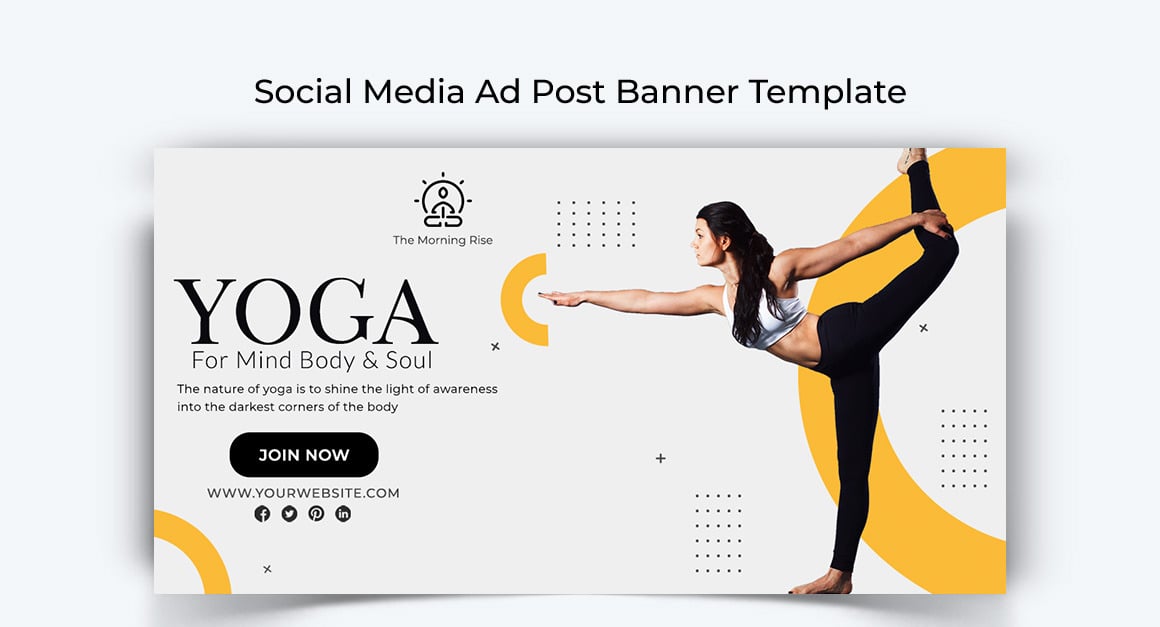 Yoga and Meditation Facebook Ad Banner Design Template-23