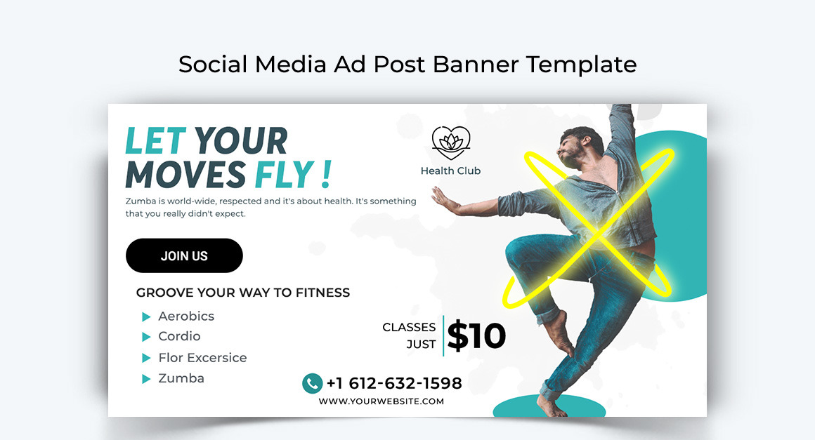 Zumba Dance Facebook Ad Banner Design Template-02