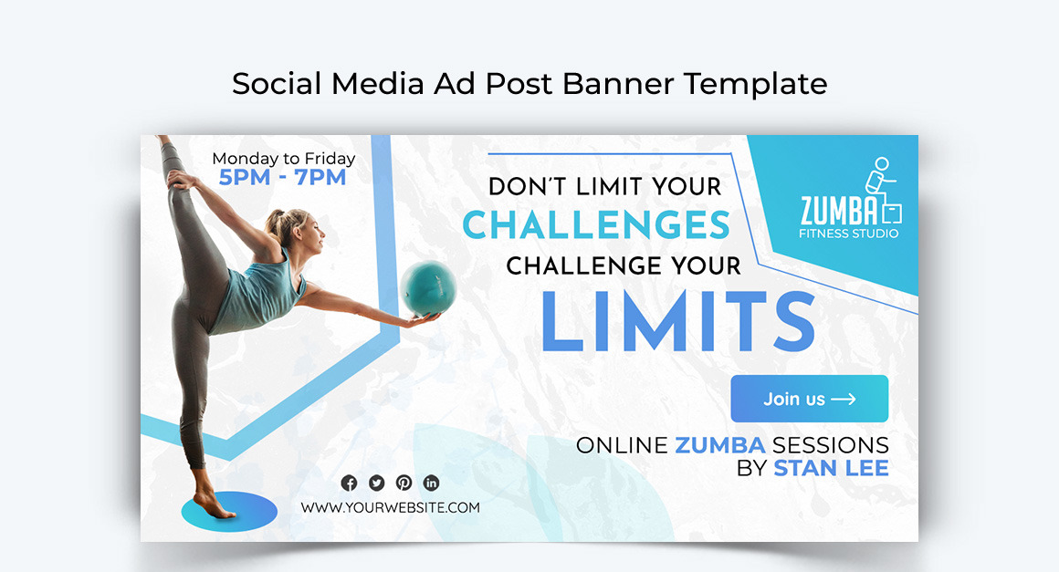 Zumba Dance Facebook Ad Banner Design Template-10