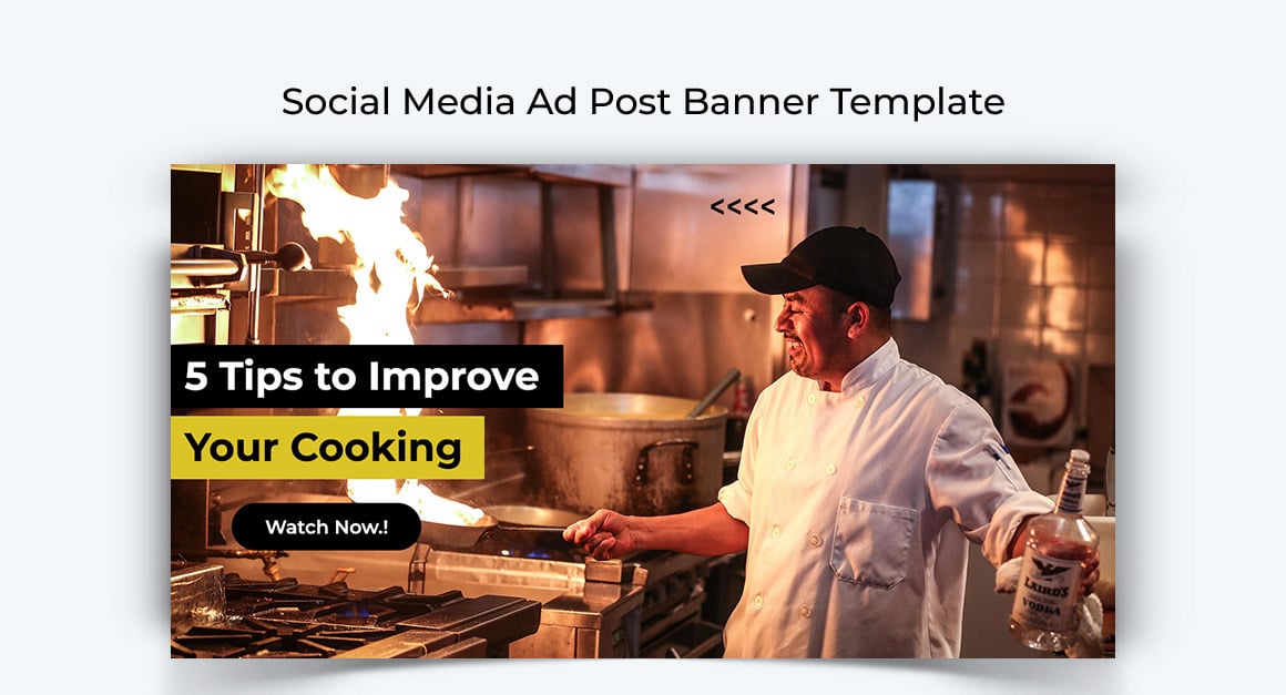 Chef Cooking Facebook Ad Banner Design-03 - TemplateMonster