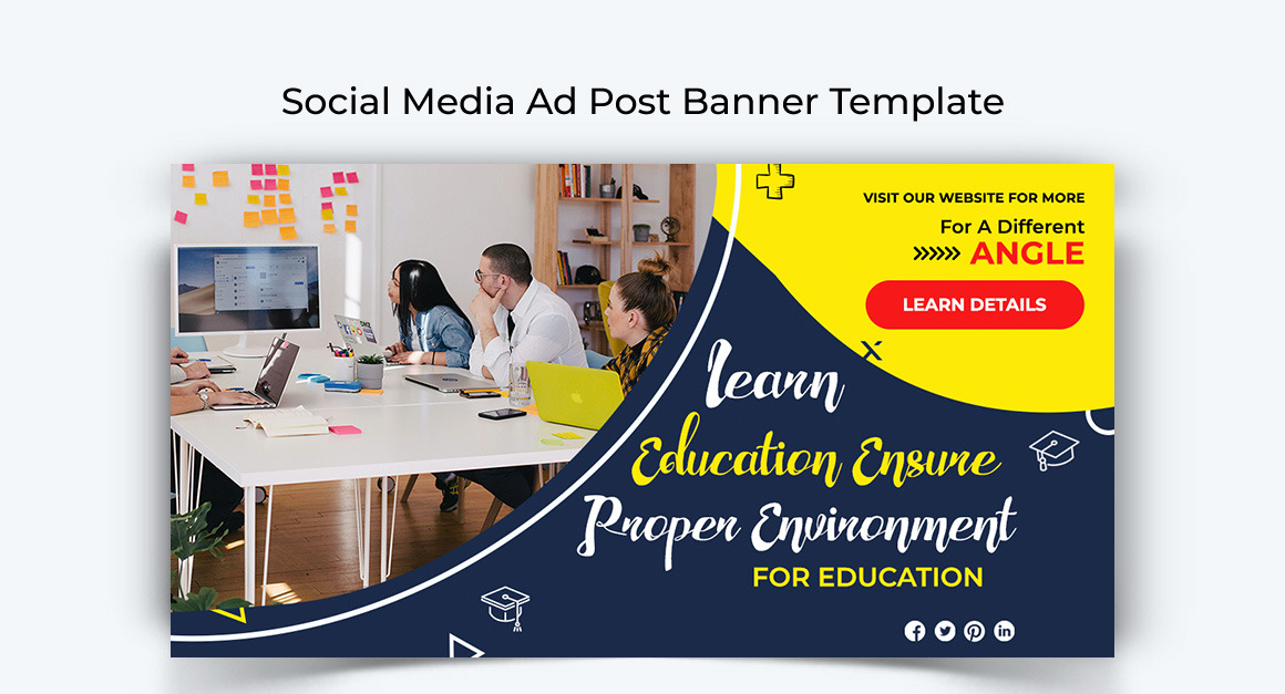 Education Facebook Ad Banner Design-11 - TemplateMonster