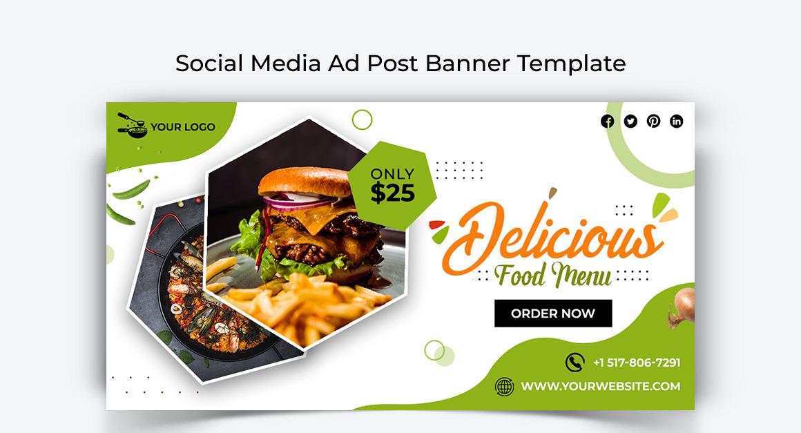 Food and Restaurant Facebook Ad Banner Design-36