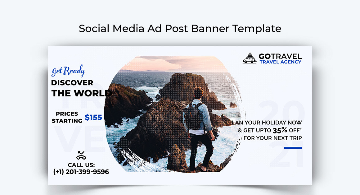 Travel Facebook Ad Banner Design-32 #282746 - TemplateMonster