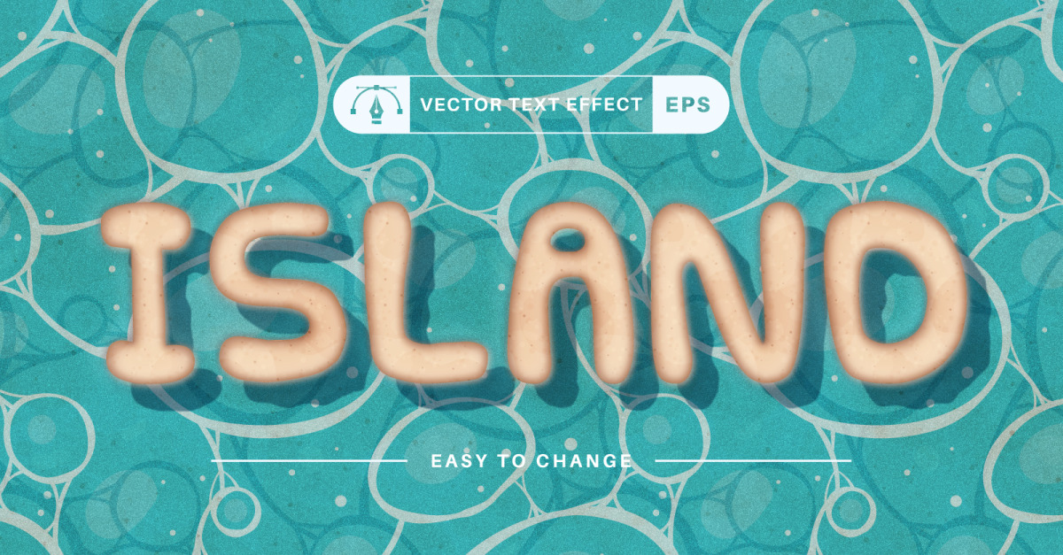 Sandy Island - Efecto de texto editable, estilo de fuente