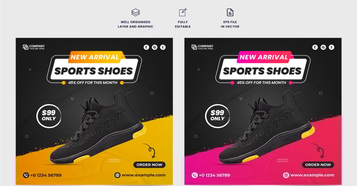 Shoe business promotion template vector - TemplateMonster