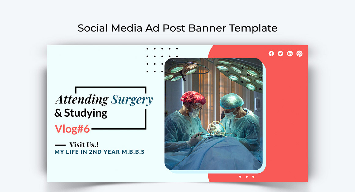 Medical and Hospital Facebook Ad Banner Design-003