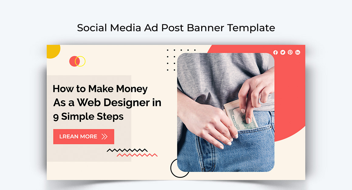Online Money Earnings Facebook Ad Banner Design-005