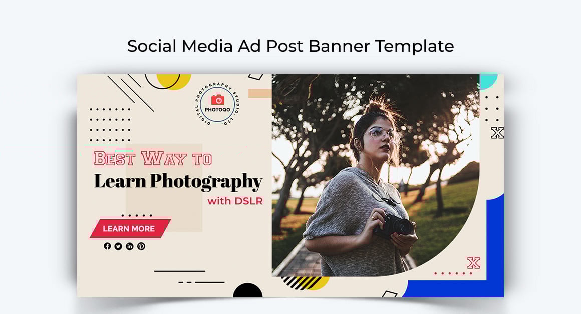 Photography Facebook Ad Banner Design-010 - TemplateMonster