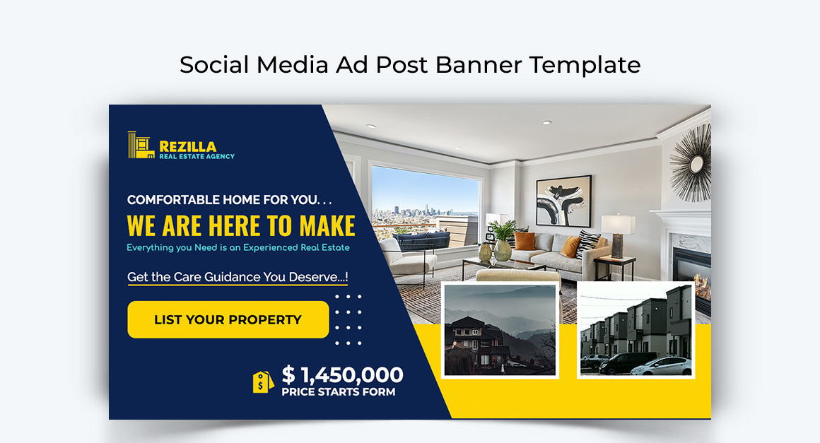 Real Estate Facebook Ad Banner Design-018 - TemplateMonster
