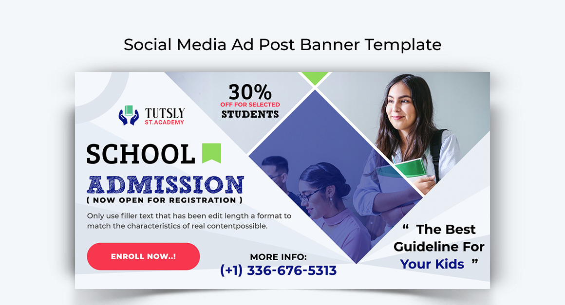 School Admission Facebook Ad Banner Design-001