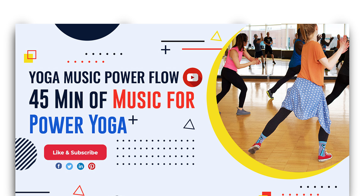 Yoga and Meditation YouTube Thumbnail Design Template-14