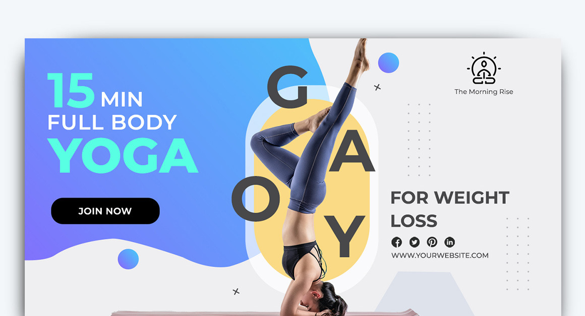 Yoga and Meditation YouTube Thumbnail Design Template-21